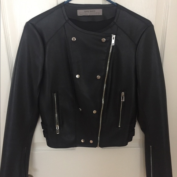 Zara | Jackets & Coats | Zara Leather Biker Jacket | Poshmark